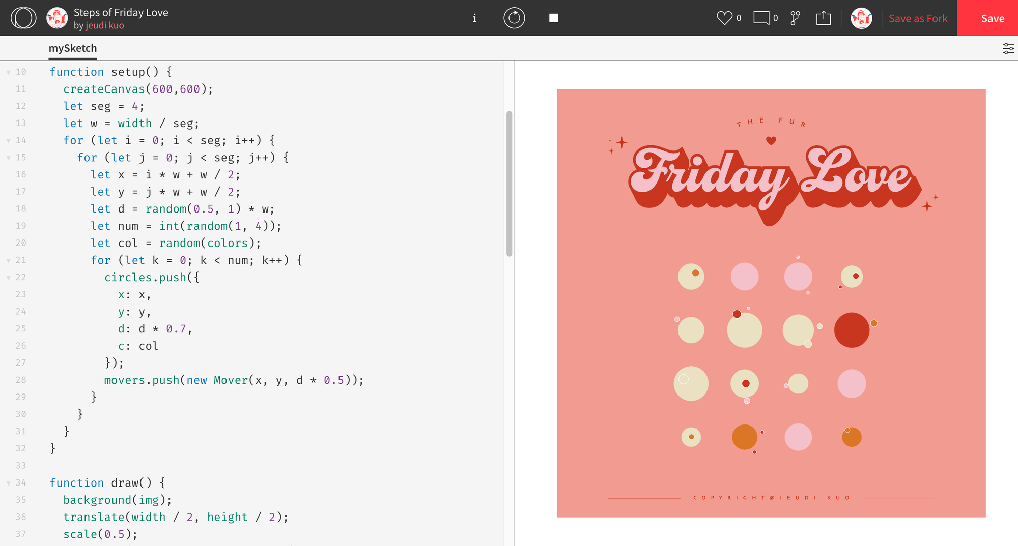 圓圓圈圈：利用迴圈呈現重覆的美 | Creative Coding TW - 互動程式創作台灣站